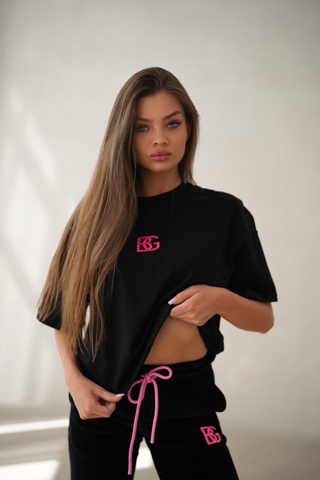 T-SHIRT DAMSKI BG ZONE | CZARNY - Escoli