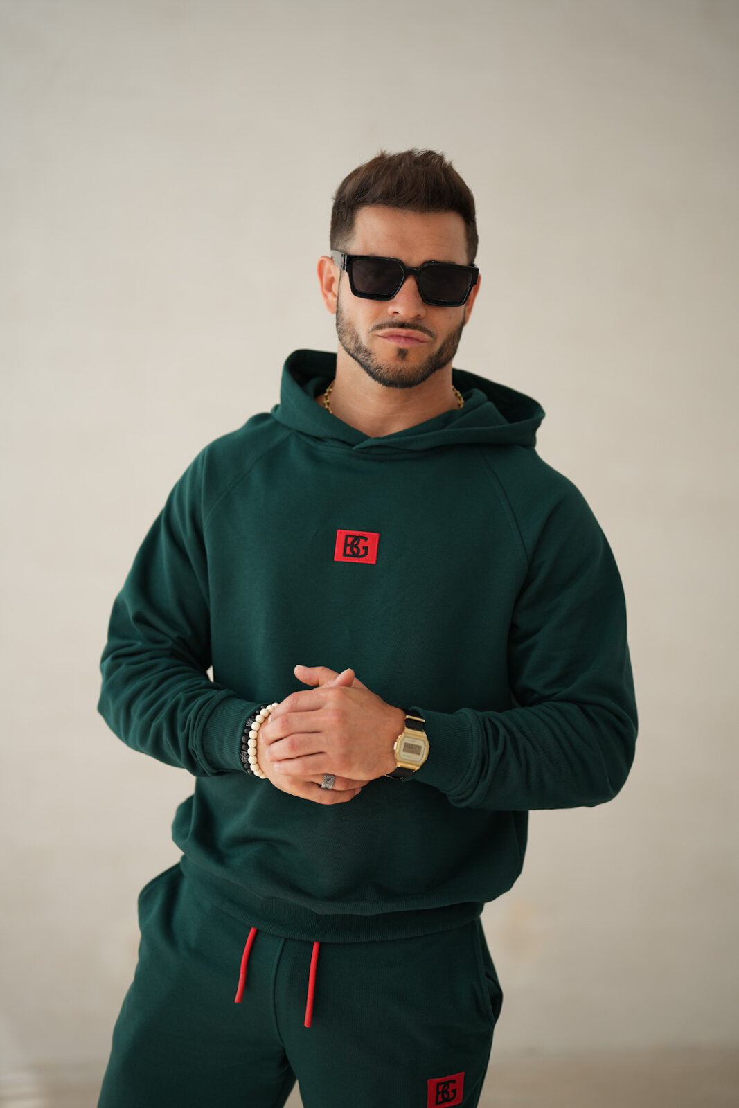 DRES MĘSKI BG FRIEND | BUTELKOWA ZIELEŃ - Escoli