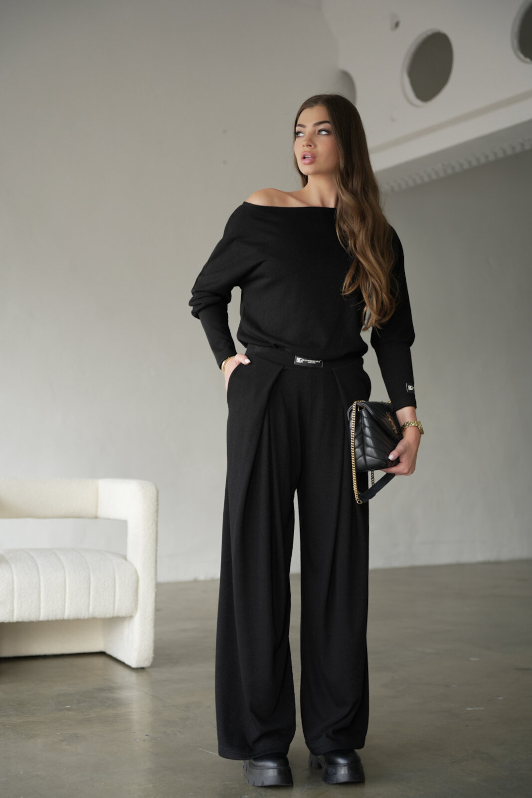 KOMPLET DAMSKI BG GLAM | CZARNY - Escoli